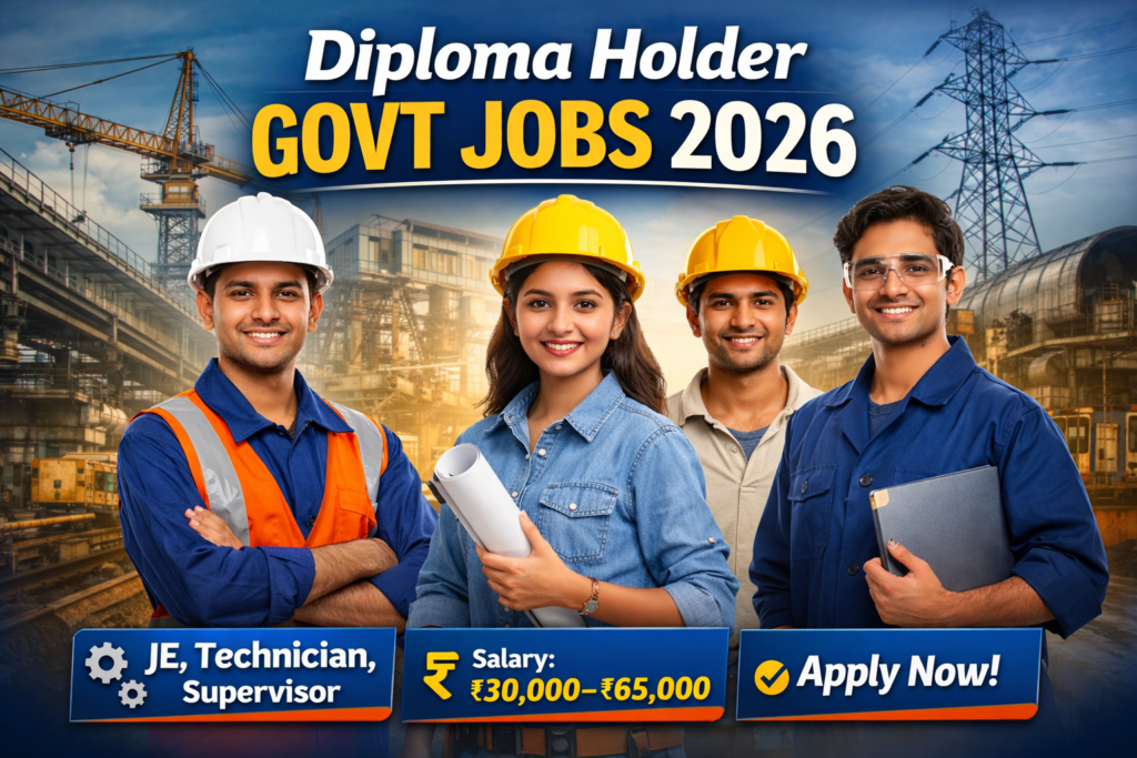 Diploma Holder Government Jobs 2026 | Eligibility Criteria